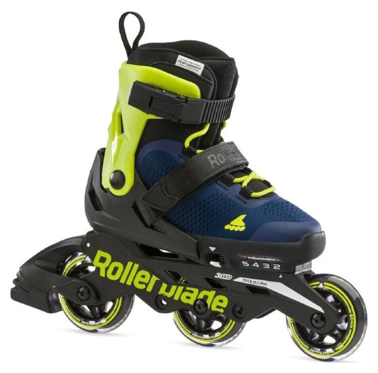 Ролики детские Rollerblade Microblade Free 3WD Blue Royal Lime 07221700 ...